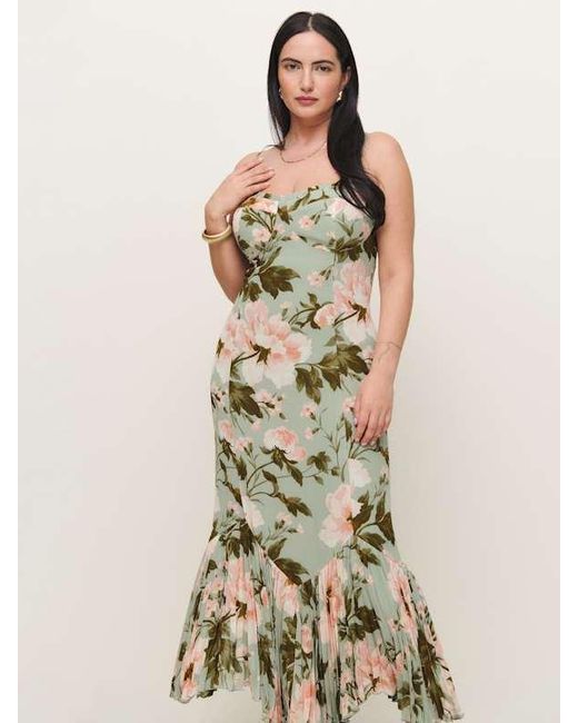 Reformation Aiko Dress Es in Natural | Lyst