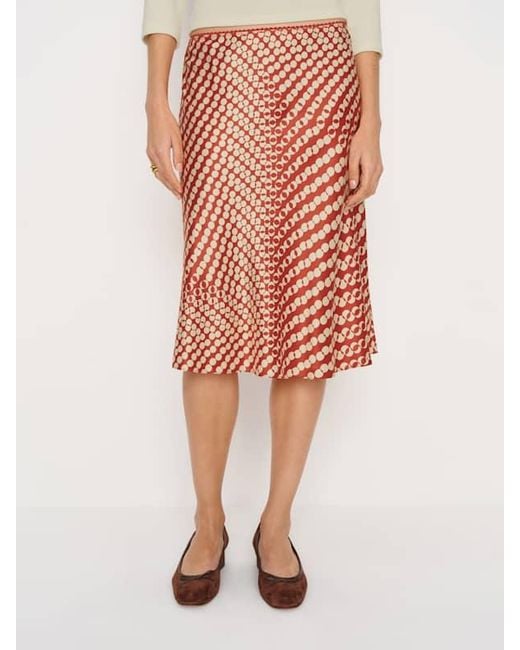 Reformation Layla Silk Knee Length Skirt in White | Lyst UK