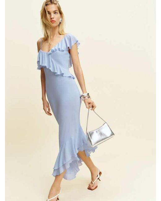 Reformation Martine Dress in Blue | Lyst