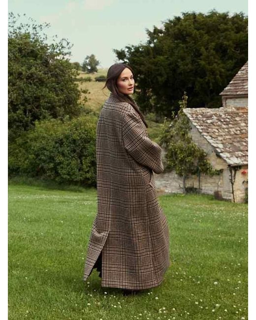 Reformation Full-Length Woven Coat in Green | Lyst UK