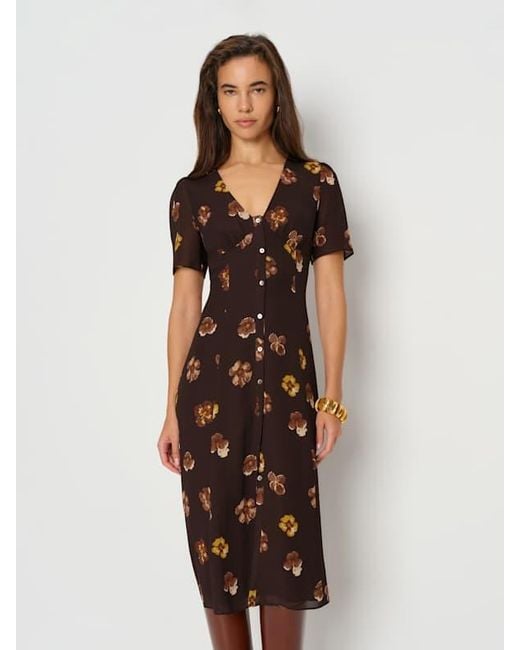 Reformation Lise Dress 0 in Natural | Lyst UK