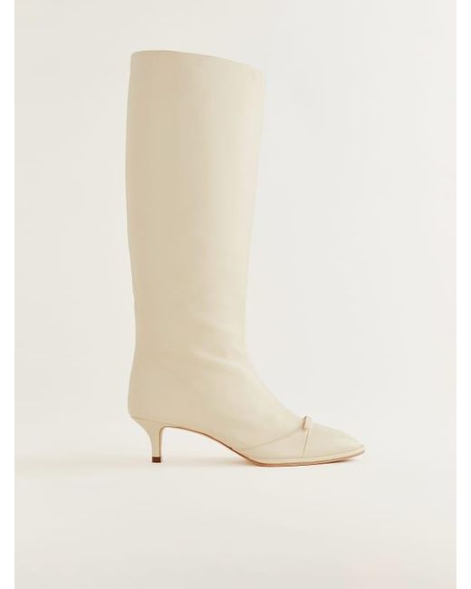 Reformation Gal Knee High Boot in Natural | Lyst
