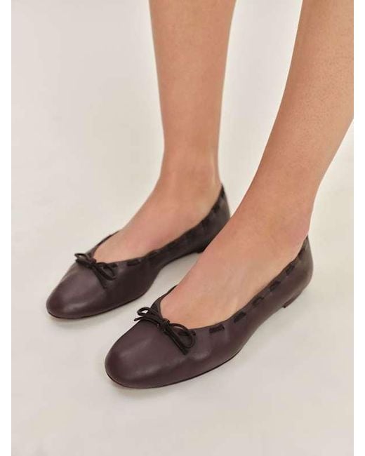 Reformation Suzanne Ballet Flat in Natural | Lyst