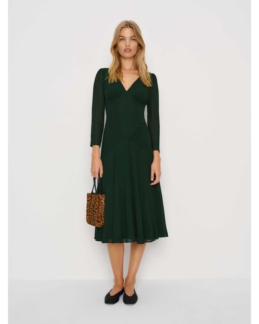 Reformation Maureen Dress 0 in Green | Lyst