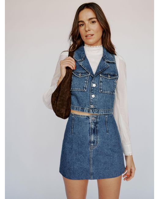 Reformation Abbi Two Piece Denim Set in Blue | Lyst UK Reformation Abbi Two Piece Denim Set in Blue | Lyst UK