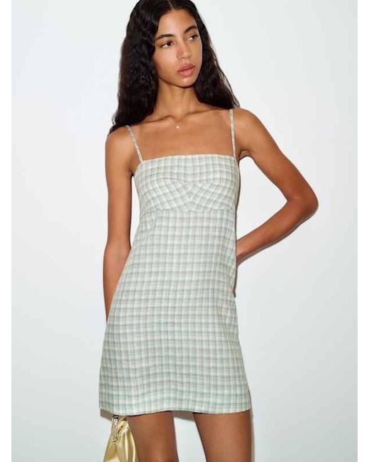Reformation Demi Linen Dress in White | Lyst