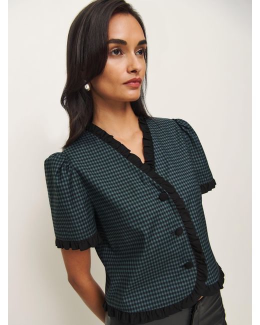 Reformation Bess Top in Black | Lyst