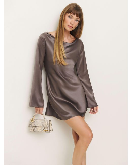 Reformation Pike Satin Dress | Lyst