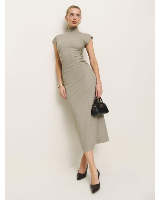 Reformation Colin Knit Dress in Natural | Lyst