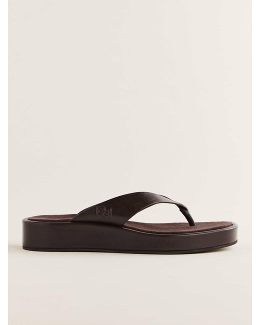Reformation Eden Platform Thong in Brown | Lyst Australia