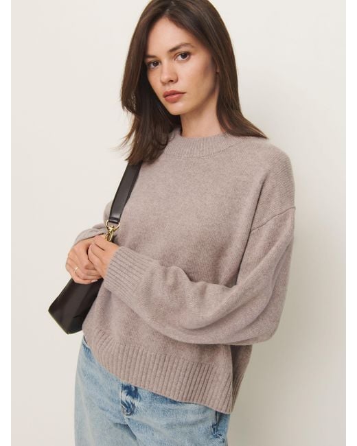 Reformation Cove Cashmere Oversized Crew | Lyst