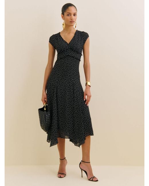 Reformation Gabi Dress in Natural | Lyst