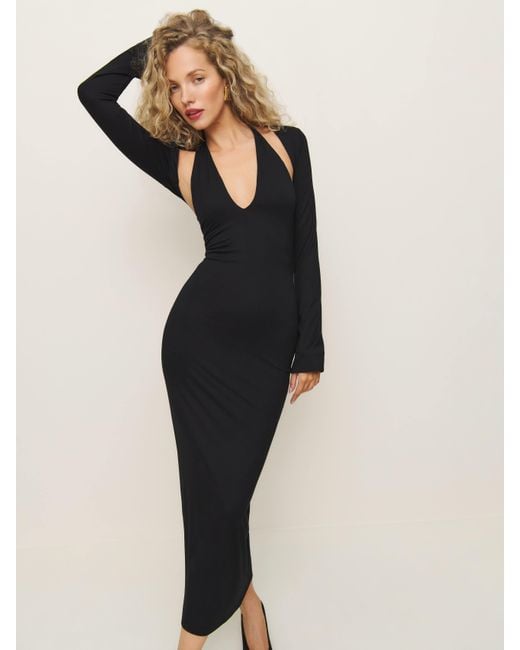 Reformation Eden Knit Dress Set in Black | Lyst