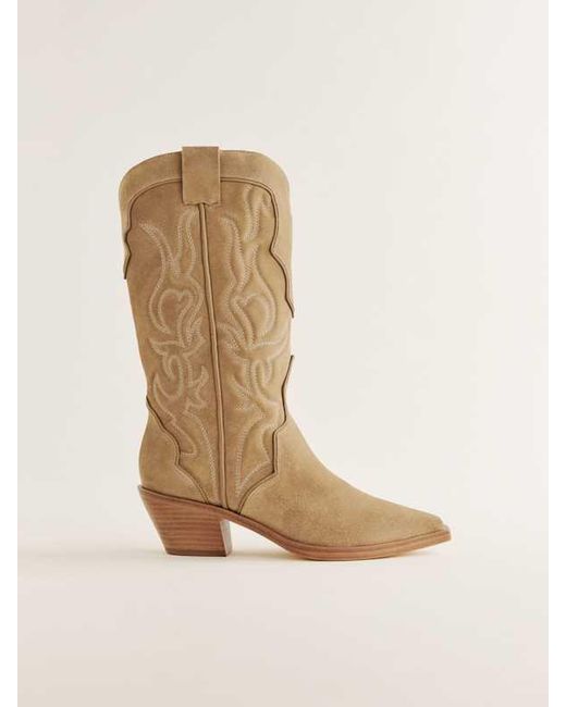 Reformation Western Boot 6 in Natural | Lyst