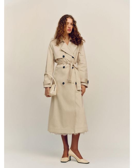 Reformation Matteo Trench Coat in Natural | Lyst UK