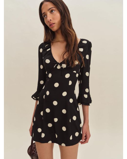 Reformation Lyssa Dress in Natural | Lyst