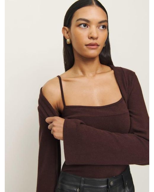 Reformation Chloe Knit Shrug Set | Lyst