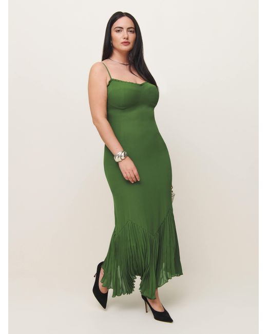 Reformation Aiko Dress Es in Green | Lyst