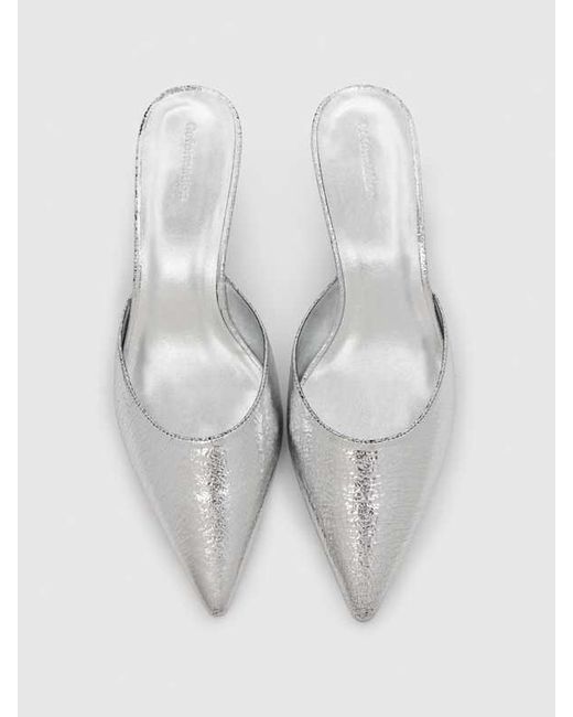 Reformation Wilda Kitten Mule in White | Lyst UK