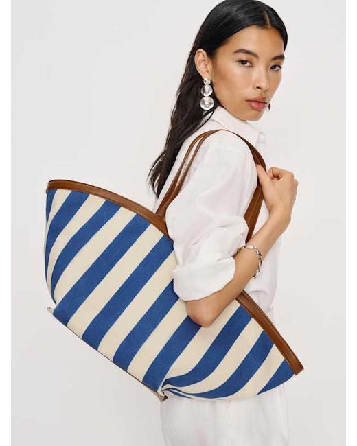 Reformation Lucia Tote Bag in Blue | Lyst