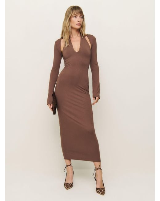 Reformation Eden Knit Dress Set in Natural | Lyst