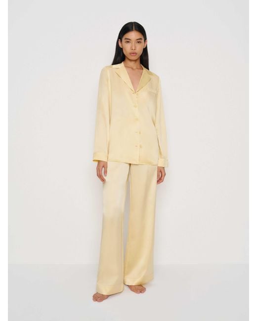 Reformation Ella Silk Set in Natural | Lyst UK