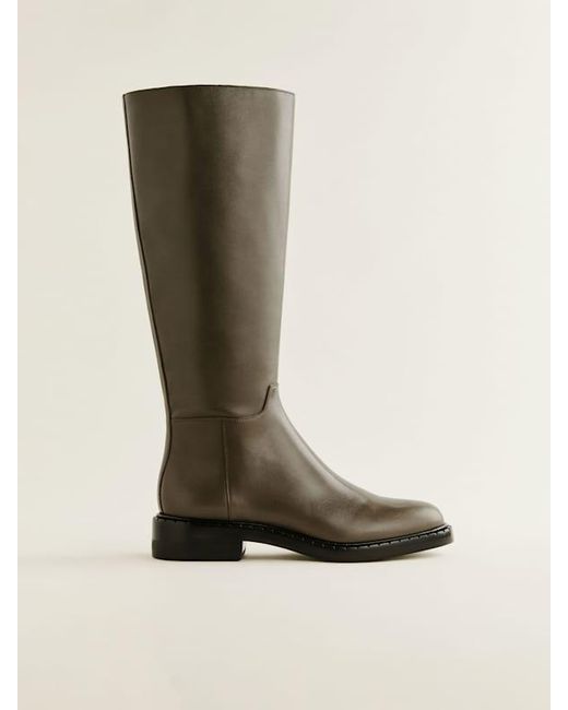 Reformation Nancy Knee Boot in Natural | Lyst