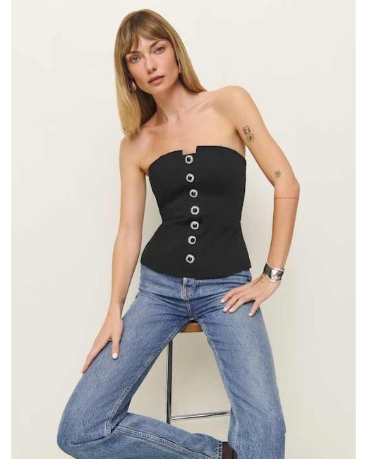 Reformation Kalilia Top in Blue | Lyst