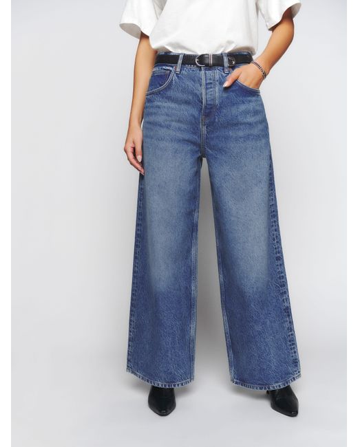 Reformation Denim Iggy Super Wide Leg Slouch Jeans in Blue | Lyst