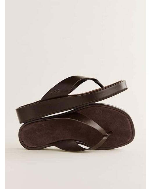 Reformation Eden Platform Thong in Brown | Lyst Australia