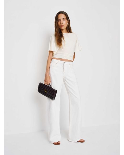 Reformation Avery Knit Top in White | Lyst