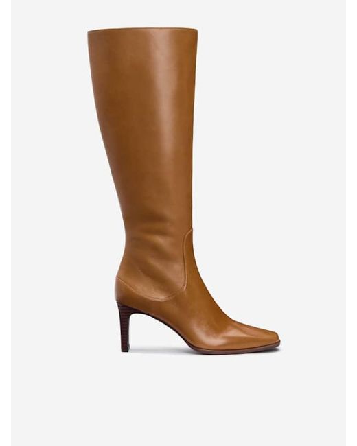 Reformation Claudette Knee Boot in Brown | Lyst UK