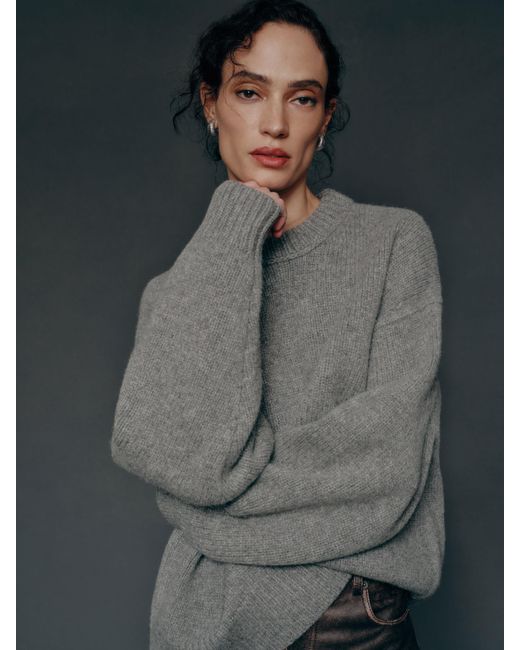Reformation Gwen Oversized Regenerative Wool Sweater in Gray | Lyst