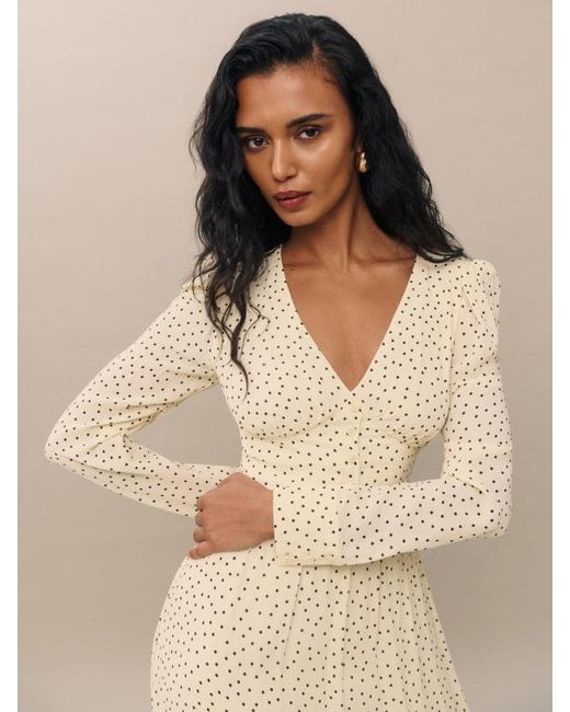 Reformation Liara Dress in Natural | Lyst