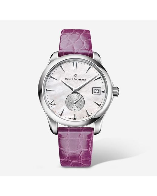 Carl F. Bucherer Manero Autodate Stainless Steel Automatic Ladies Watch ...