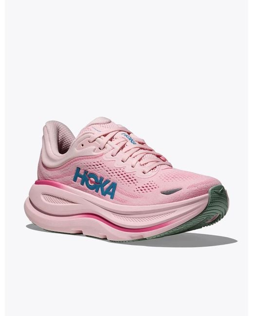 Hoka One One Women's Bondi 9 Running Shoes in Pink | Lyst UK