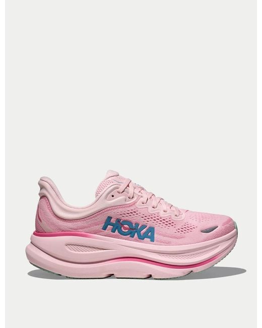 Hoka One One Women's Bondi 9 Running Shoes in Pink | Lyst UK