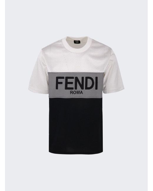 Fendi Color Block Tee in White for Men | Lyst Fendi Color Block Tee in White for Men | Lyst