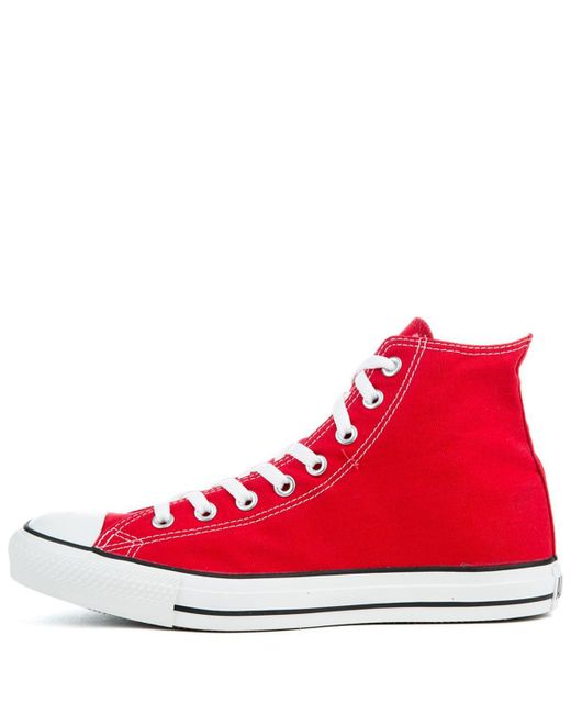 Converse Canvas All Star High Top - Basketball Shoes in Red / White ...