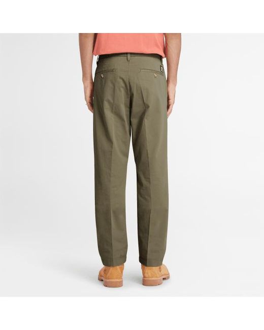 Timberland Claremont Twill Chino Straight Trouser For in Green for Men ...