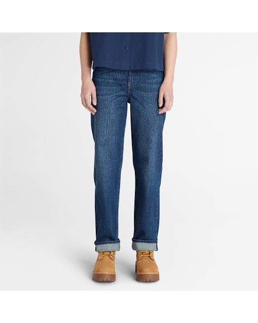 Timberland Straight-Fit Denim Trousers in Blue | Lyst UK