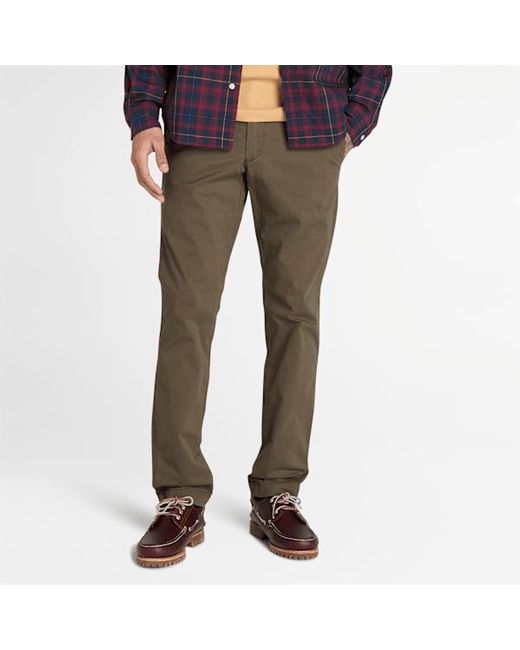 Timberland Claremont Twill Chino Slim Trouser For in Green for Men ...