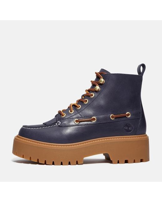 Timberland Stone Street Platform Kiltie Boot For in Blue | Lyst UK