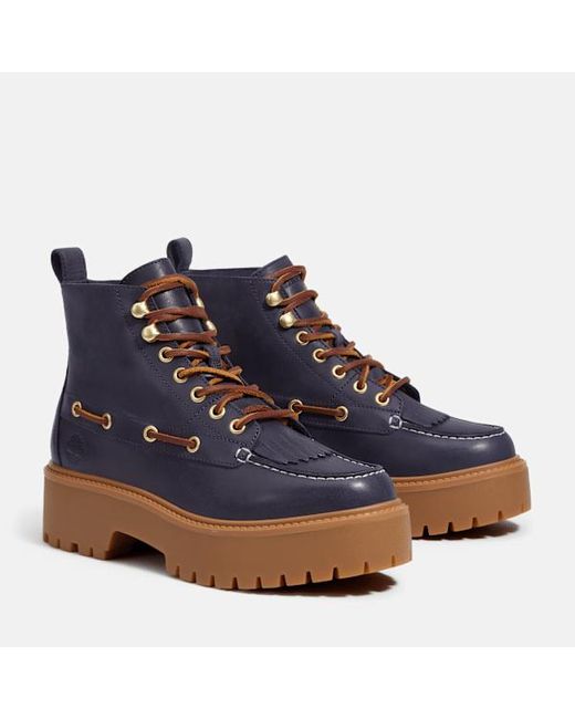 Timberland Stone Street Platform Kiltie Boot For in Blue | Lyst UK