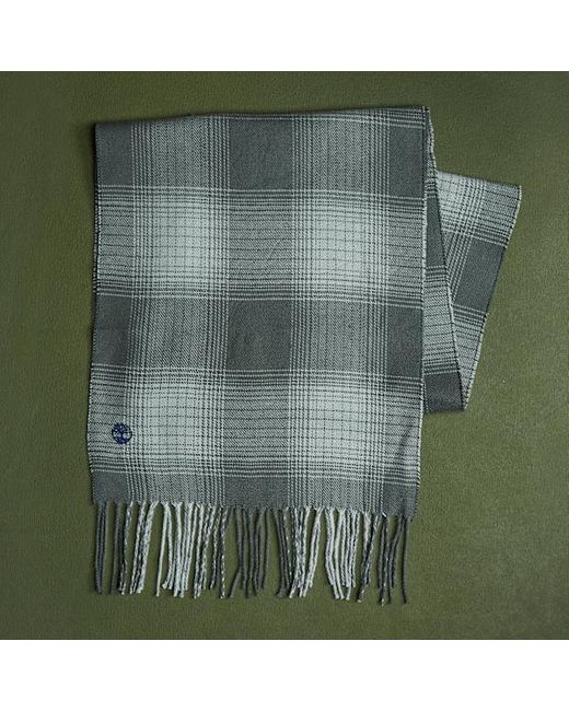 Timberland Plaid Woven Scarf in Green | Lyst UK