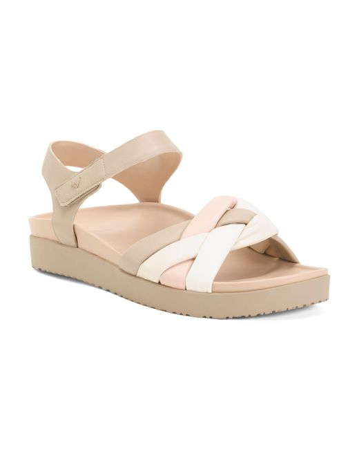 TJ Maxx Wide Leather Rosa Comfort Sandals For in Natural | Lyst