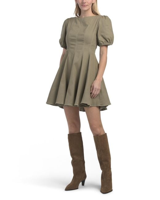 TJ Maxx Early Evening Cotton Twill Fit And Flare Mini Dress For Spandex ...