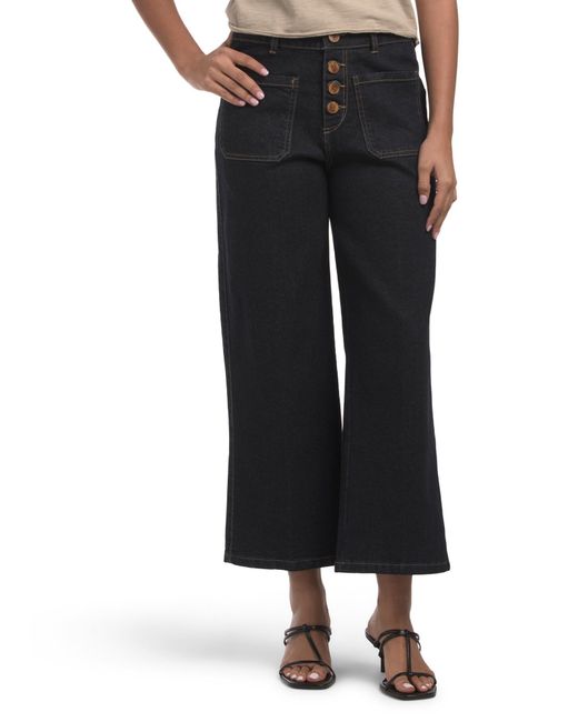 TJ Maxx Wide Leg Ankle Jeans For Spandex/Cotton in Black | Lyst