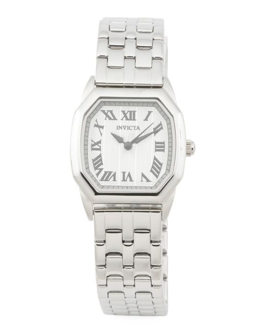 TJ Maxx Wildflower Stainless Steel Square Watch in Gray | Lyst