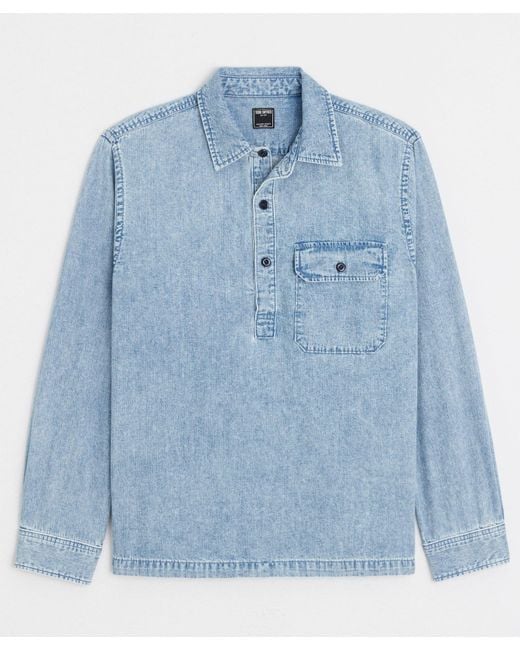 Todd Snyder Denim Mariner Popover Shirt in Blue for Men | Lyst